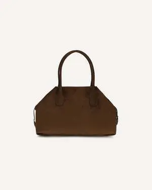 THEMOIRE Medium Talia Trank Crocodile-effect Suede Shopping Bag