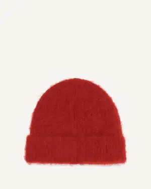 Séfr Fuzzy Alpaca-blend Beanie - Red