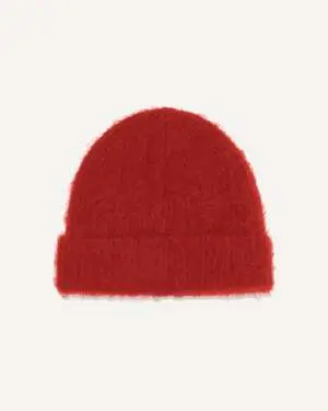 Séfr Fuzzy Alpaca-blend Beanie - Red