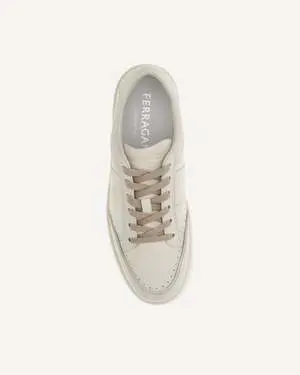 FERRAGAMO Leather Sneakers With Logo