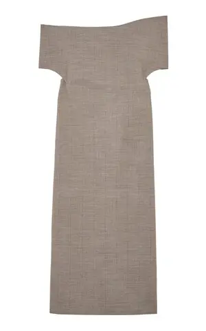 JIL SANDER Wool Midi Dress - Grey