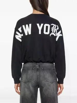 R13 New York 13 Logo-print Cropped Sweatshirt