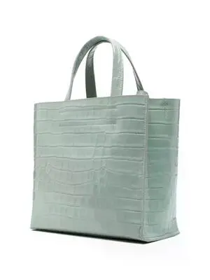Furla Croc-effect Leather Tote Bag - Green