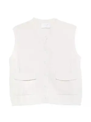 DANIELE FIESOLI Button-up Sleeveless Vest Neutrals