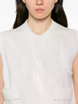 DANIELE FIESOLI Button-up Sleeveless Vest - Neutrals