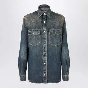 Fendi Washed Denim Shirt - Blue
