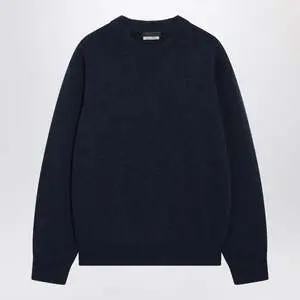 Prada Ink Crew Neck Sweater In Recycled Cashmere - Black