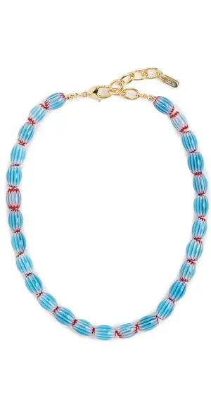 LOGAN TAY Cheveron Beaded Necklace