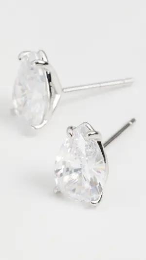 Shashi Pear Diamond Stud Earrings