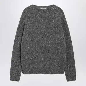 Auralee Charcoal Grey Wool Crew Neck Sweater - Gray