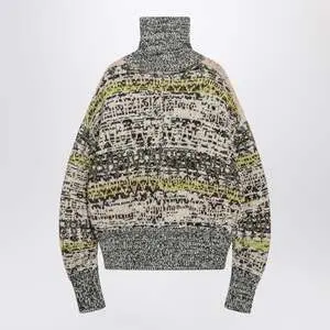 Dries Van Noten Multicolored Oversized Cardigan In Jacquard Wool