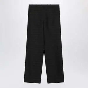 Gucci Wide And Grey Silk Trousers