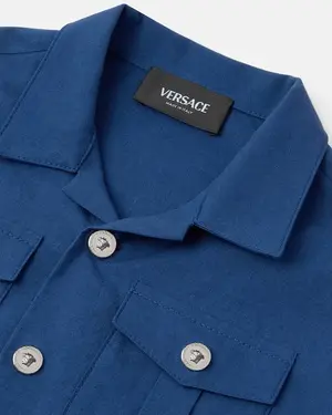 Versace ヴェルサーチ キッズ ロゴパッチ シャツ