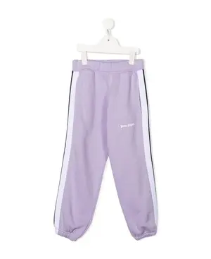 Palm Angels キッズ ロゴプリント ストレートレッグパンツ - Purple