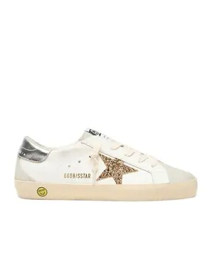 GOLDEN GOOSE ゴールデングース キッズ スーパースター グリッタースニーカー - White