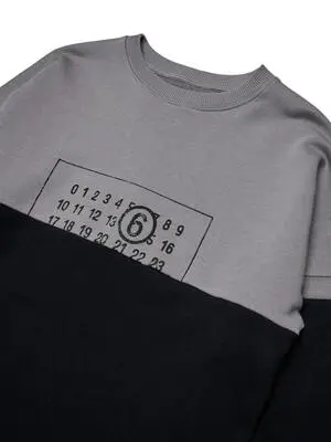 MAISON MARGIELA キッズ ロゴ プリント クルーネック スウェットシャツ