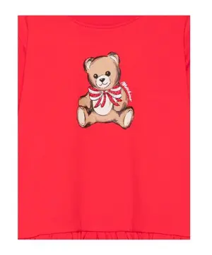 Moschino モスキーノ キッズ テディ プリント ロングスリーブ ドレス