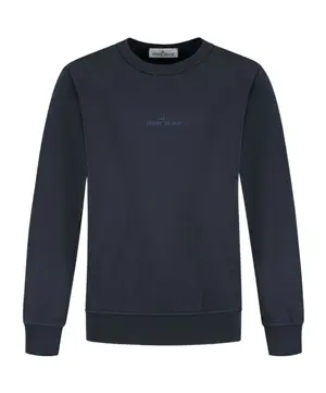 Stone Island ジュニア ロゴ プリント クルーネック スウェットシャツ - Blue