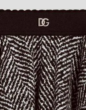 Dolce & Gabbana ドルチェガッバーナ キッズ シェブロン エラスティックウエストバンド スカート