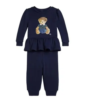Polo Ralph Lauren ポロ ラルフローレン キッズ ベア ペプラム トップ - Black