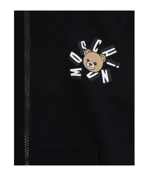 Moschino モスキーノ キッズ ロゴプリント ジップアップ パーカー