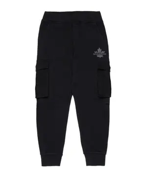 Dsquared2 キッズ フリース カーゴパンツ - Black
