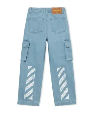 Off-White オフホワイト キッズ ダイアグ カーゴ デニムジーンズ