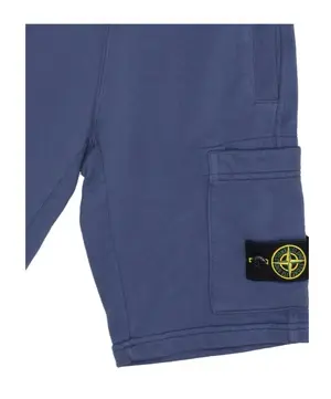 Stone Island ジュニア ロゴ パッチ ショーツ