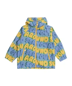Stella McCartney ステラ マッカートニー キッズ グラフィックプリント ジップアップ ジャケット - Blue