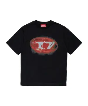 DIESEL® Dロゴプリント クルーネックt - Black