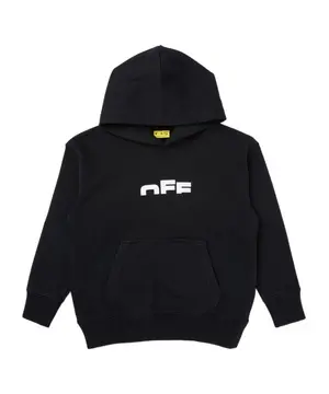 Off-White オフホワイト キッズ ロゴプリント フリース パーカー