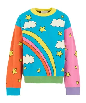 Stella McCartney ステラ マッカートニー キッズ レインボープリント クルーネック ジャンパー - Multicolor
