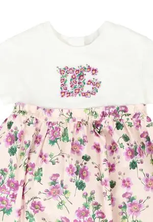 Dolce & Gabbana ドルチェガッバーナ キッズ フローラルプリント クルーネックドレス