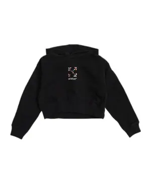 Off-White オフホワイト キッズ ロゴプリント パーカー - Black
