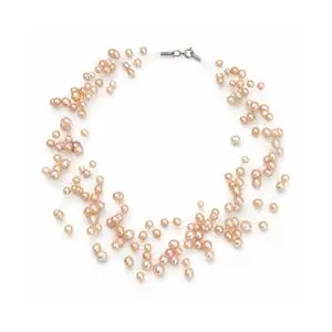 LALINDE Floating Pearls Necklace - Pink