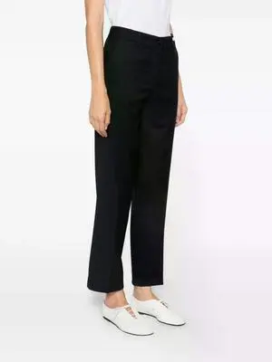 MY MYTHS Pressed-crease Straight-leg Trousers - Blue