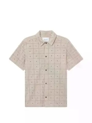 LES DEUX Hector Lace Short-sleeve Shirt - Neutrals