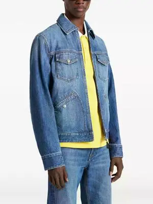 Givenchy Zipped Jacket In Dark Denim - Blue