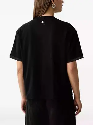 SILVIAN HEACH Satin-trim Logo-plaque T-shirt