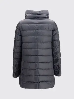 Herno Knee-length Quilted Water-repellent Down Coat With Funnel Neck