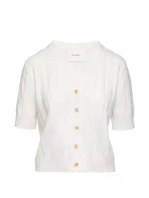 LISA YANG Idun Ribbed-knit Cardigan - Neutrals