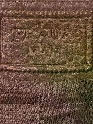 Prada A-line Leather Mini Skirt