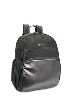 CAMPO MARZIO ROMA 1933 Ada Versatile Spacious Backpack With Zip Closure & Glossy Accents - Graphite Grey