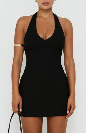Princess Polly Claudina Halter Playsuit - Black