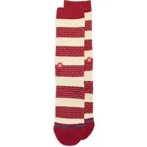 Stance Peppermint Waffle Crew Socks - Red