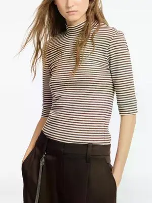 Brunello Cucinelli Striped Monili T-shirt