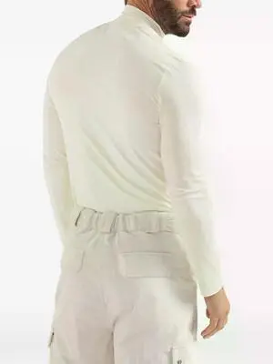 Brunello Cucinelli Comfort Silk Jersey Long Sleeve T-shirt With Embroidery - Neutrals