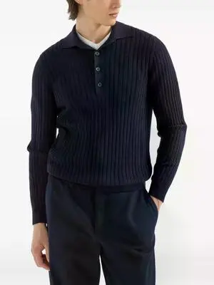 Brunello Cucinelli Cashmere Rib-knit Polo