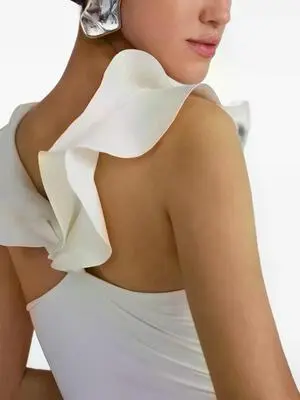 MAYGEL CORONEL Sortillegio Ruffled Flower-detail Maxi Dress
