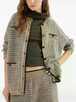 Brunello Cucinelli Houndstooth Cardigan